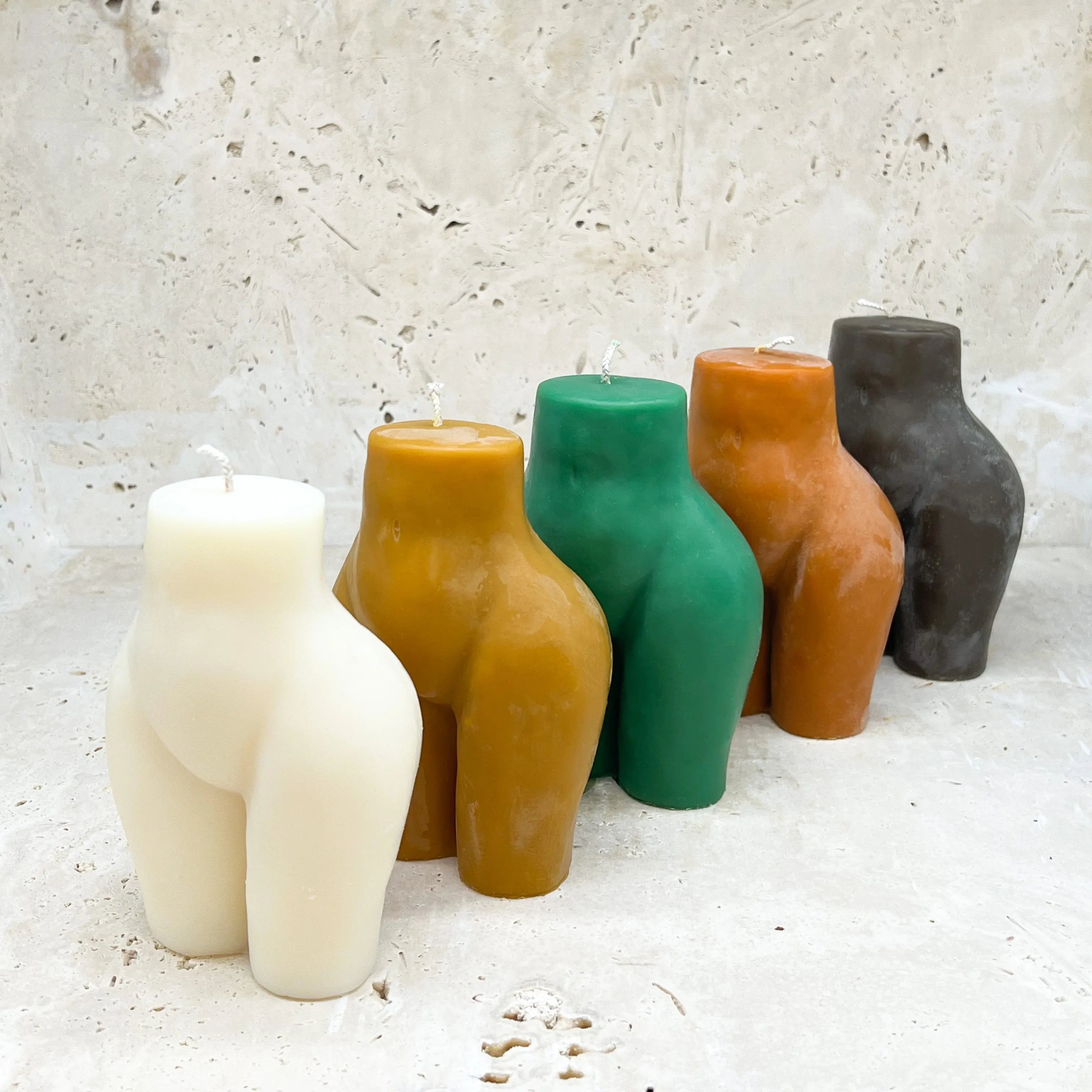 Mini Body Candle| Hand-Sculptured coconut wax pillar candle – Adorn ...